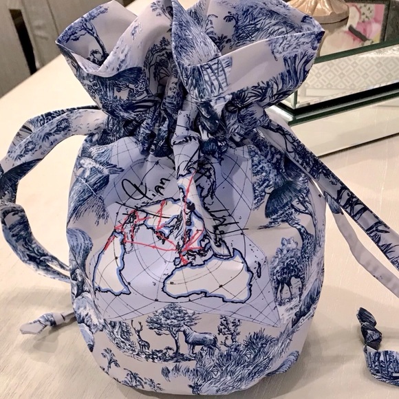 Dior | Bags | Christian Dior Around The World String Pouch Nib | Poshmark